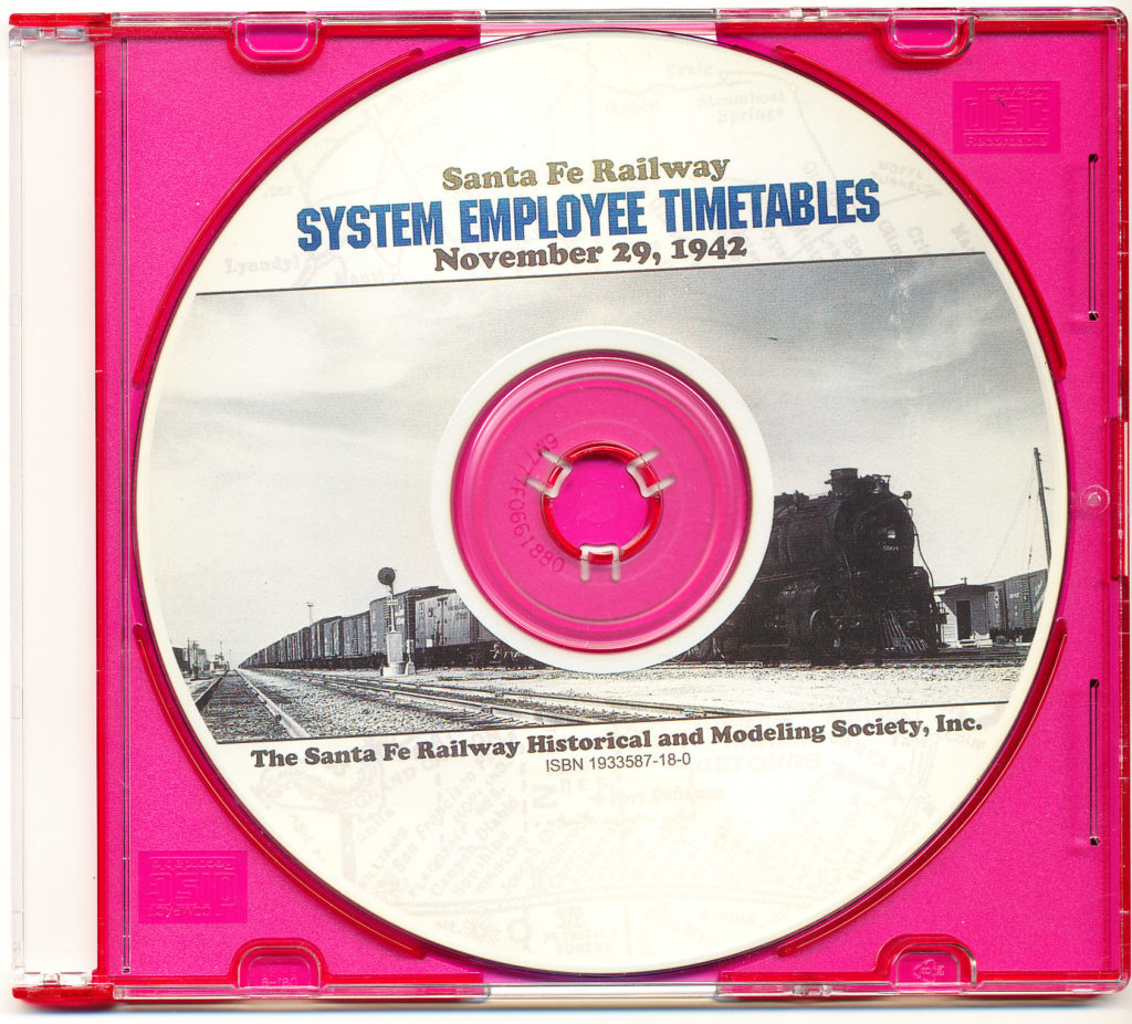 System Employee Timetables 1942, Vol. 1 – 2 – 3 – 4 (CD) – The Santa Fe ...